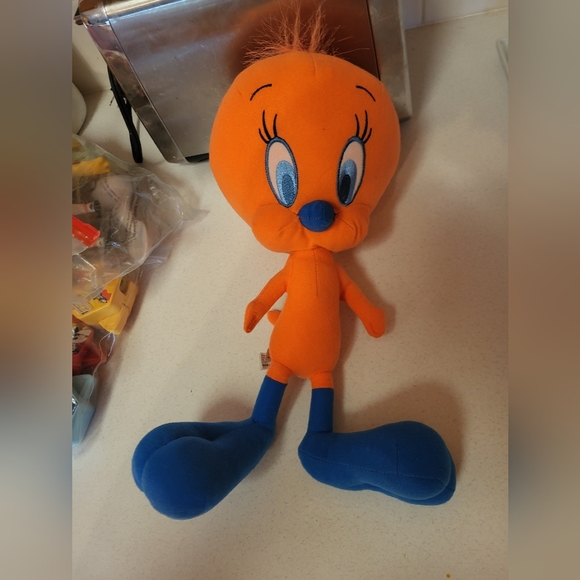 Warner Bros. | Toys | Looney Tunes Orange And Blue Tweety Bird Plush ...